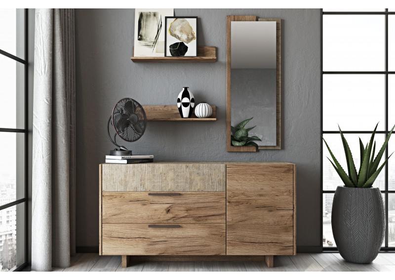 ΣΥΡΤΑΡΙΕΡΑ ΜΕ ΝΤΟΥΛΑΠΙ LIGHT BROWN RUSTIC OAK