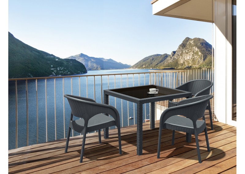 ΤΡΑΠΕΖΙ ΠΟΛΥΠΡΟΠΥΛΕΝΙΟΥ ΜΕ ΤΖΑΜΙ DARK GREY