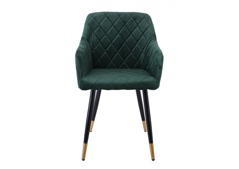 ΠΟΛΥΘΡΟΝΑ ΥΦΑΣΜΑ VELURE FOREST GREEN ΜΕ ΜΕΤΑΛΛΙΚΑ ΠΟΔΙΑ ΒΑΦΗΣ ΜΑΥΡΟ