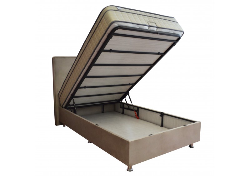 ΚΡΕΒΑΤΙ ΗΜΙΔΙΠΛΟ ΜΕ ΑΠΟΘΗΚΕΥΤΙΚΟ ΧΩΡΟ ΥΦΑΣΜΑ ΜΠΕΖ ΓΙΑ ΣΤΡΩΜΑ 120Χ200