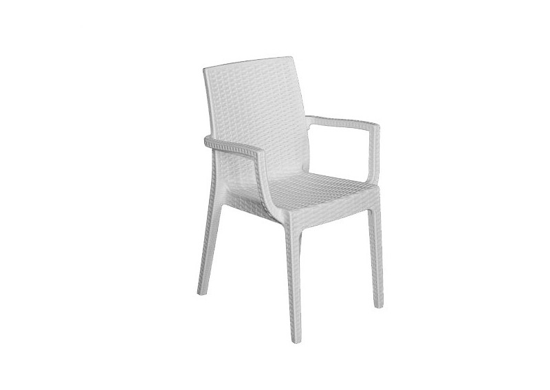 ΠΟΛΥΘΡΟΝΑ ΣΤΟΙΒΑΖΟΜΕΝΗ PP RATTAN LOOK ΛΕΥΚΗ