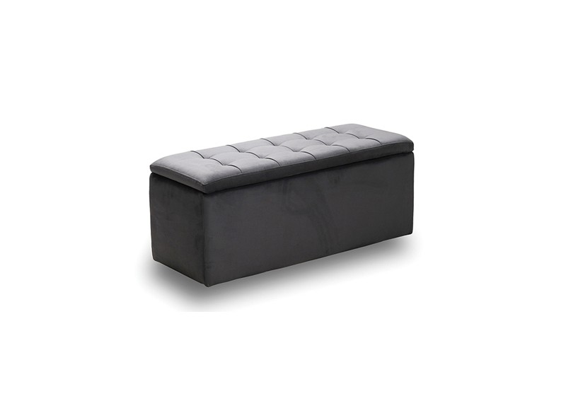 ΣΚΑΜΠΩ ΥΦΑΣΜΑ VELVET ΓΚΡΙ ΜΕ ΑΠΟΘΗΚΕΥΤΙΚΟ ΧΩΡΟ